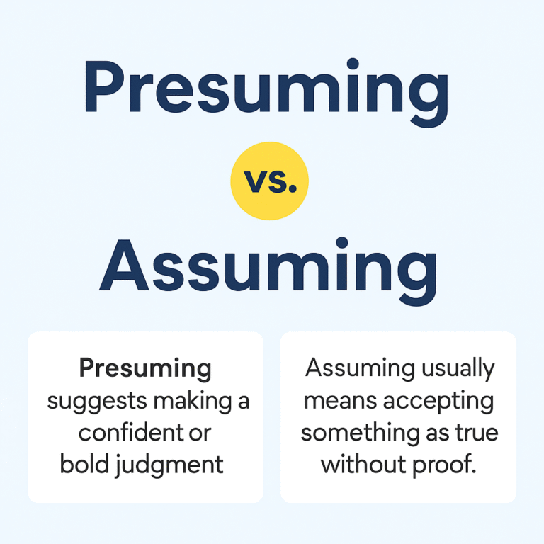 Assume vs Presume (Presumption vs. Assumption) - Smartscribbl